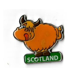 Scottish Highland Coo Metal Magnet